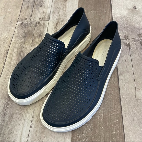 CROCS | Shoes | Crocs Citilane Roka Mens Loafer Slip On Boat Shoes Navy ...